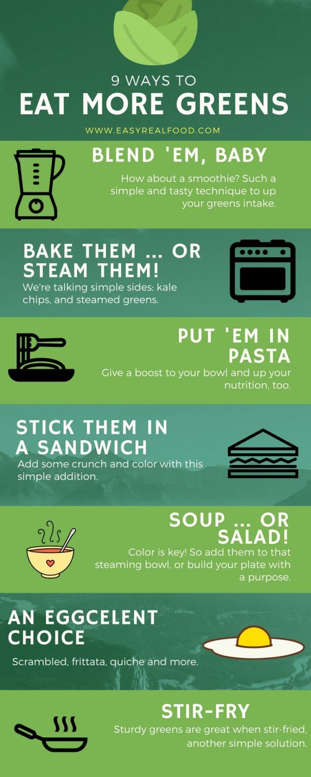 9 Ways to Eat More Greens - Easy Real Food