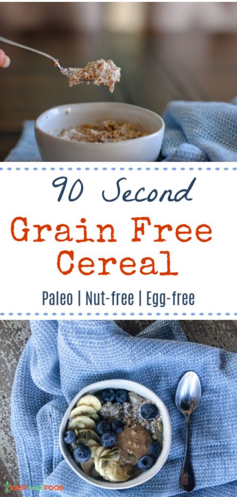 90 Second Grain-free Cereal Recipe (Paleo & Nut Free) - Easy Real Food