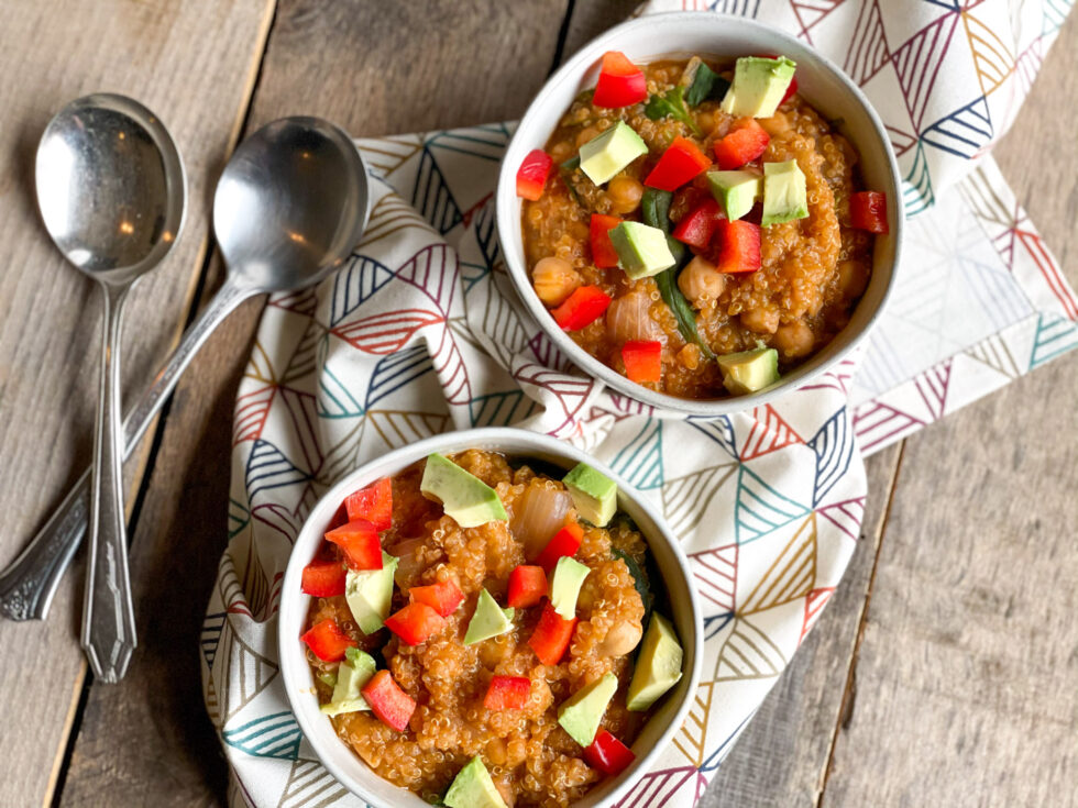 Instant Pot Vegan Quinoa Chickpea Stew - Easy Real Food